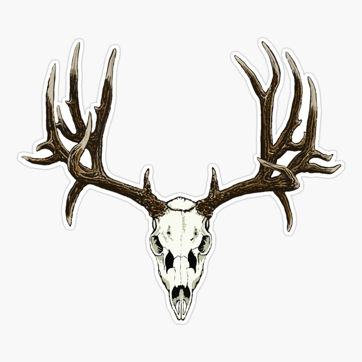 Maneki Mule Deer Skull Er, Phone Decal Water Bottle Stickers Car Decals ...