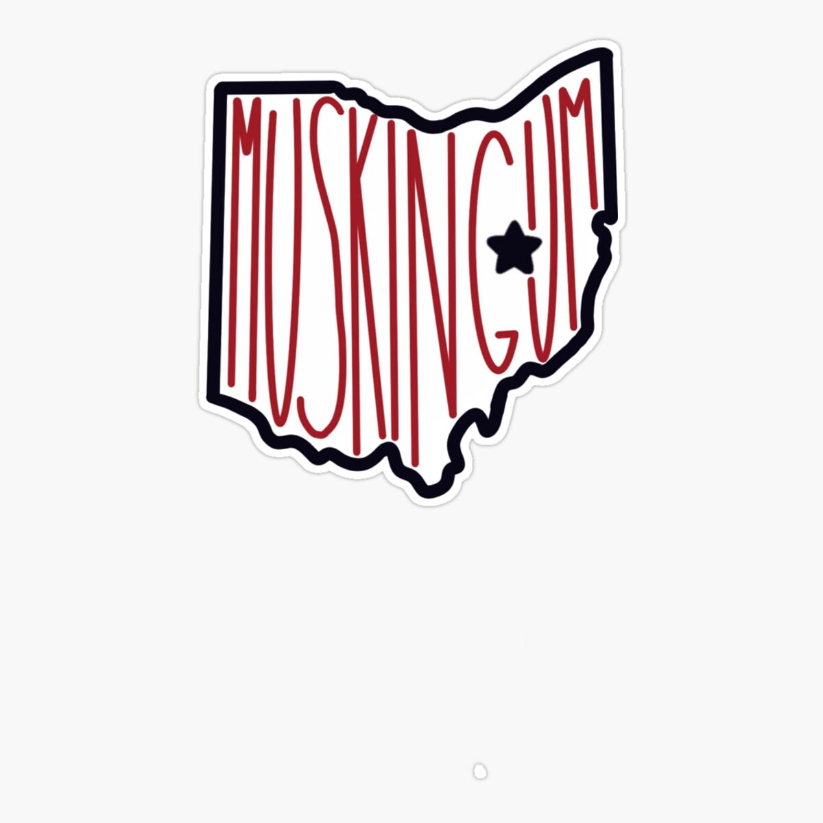 Maneki Muskingum University Ohio Outline Home Er, Phone Decal Water ...