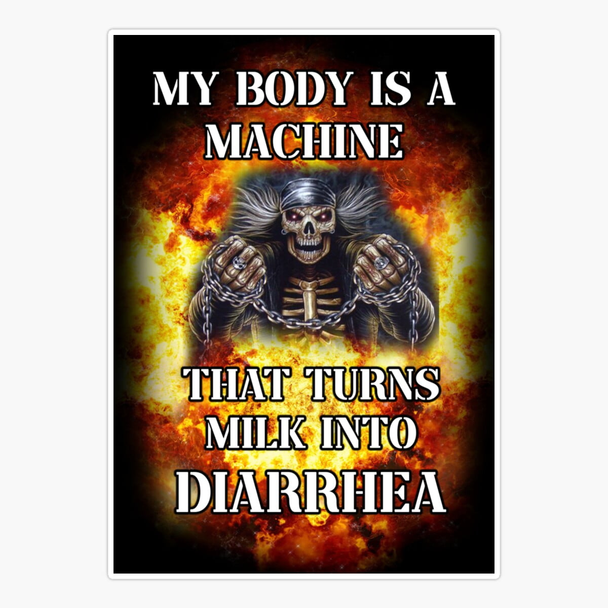 Maneki My Body Is A Machine That Turns Milk Into Diarrhea Bad Skeleton ...