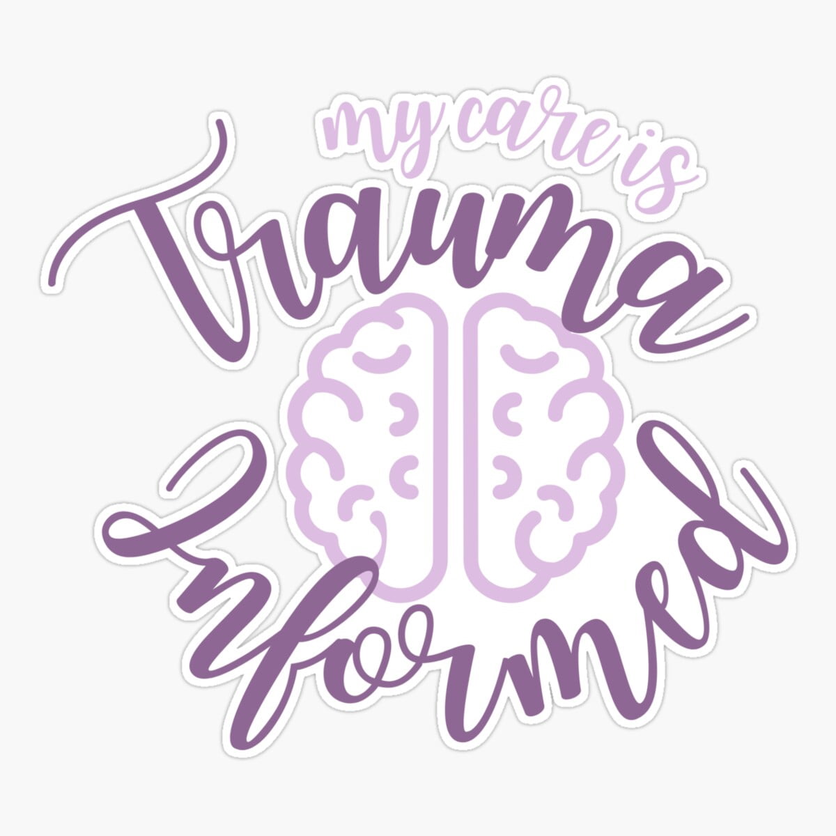 Maneki My Care Is Trauma Informed Er, Phone Decal Water Bottle Stickers ...