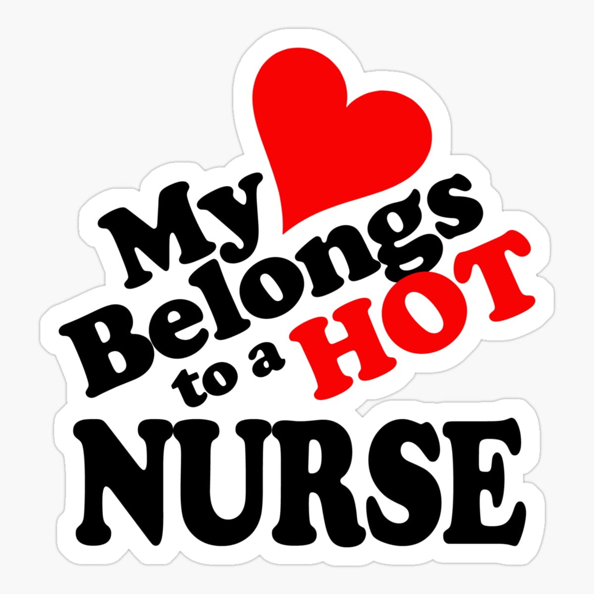 Maneki My Heart Bgs To A Hot Nurse Er, Phone Decal Water Bottle ...