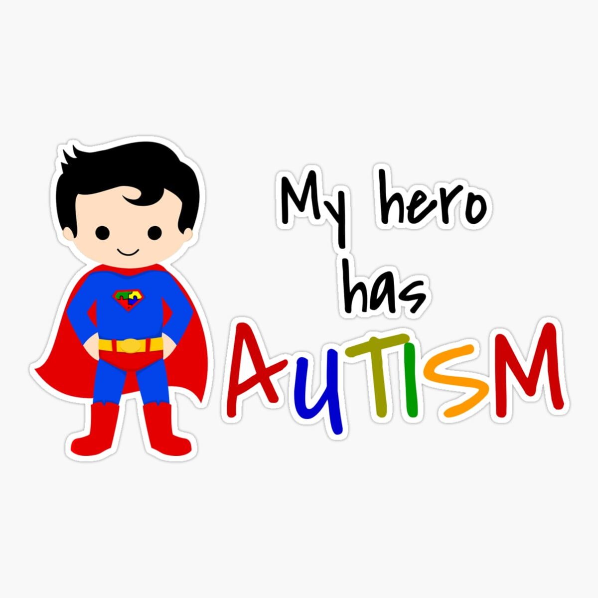 Maneki My Hero Has Autism Boy Autistic Awareness Disability Er, Phone ...