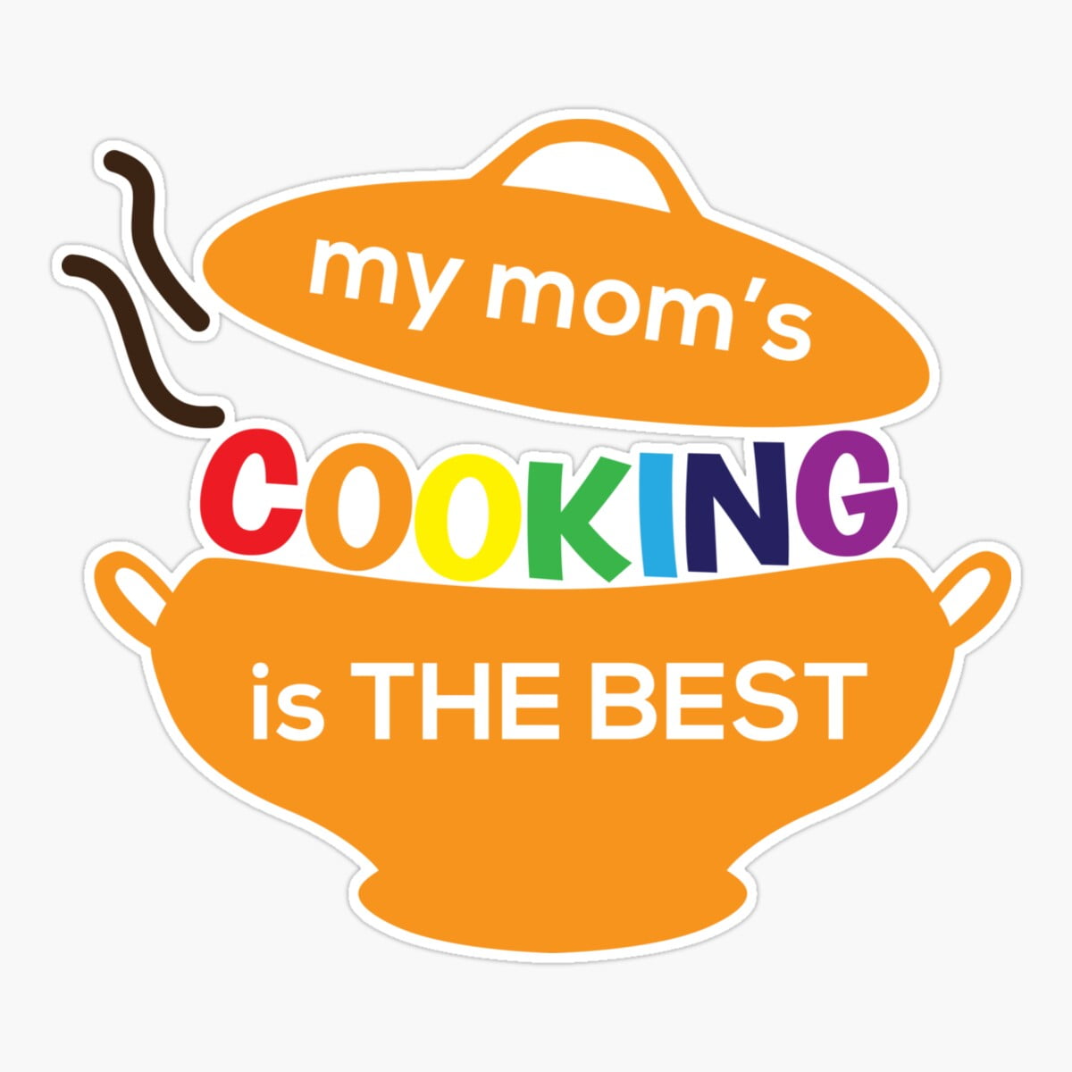 Maneki My Mom'S Cooking Sticker, Phone Decal Water Bottle Stickers Car ...