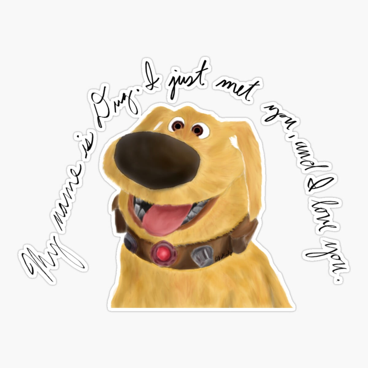 Maneki My Name Is Dug Er, Phone Decal Water Bottle Stickers Car Decals ...