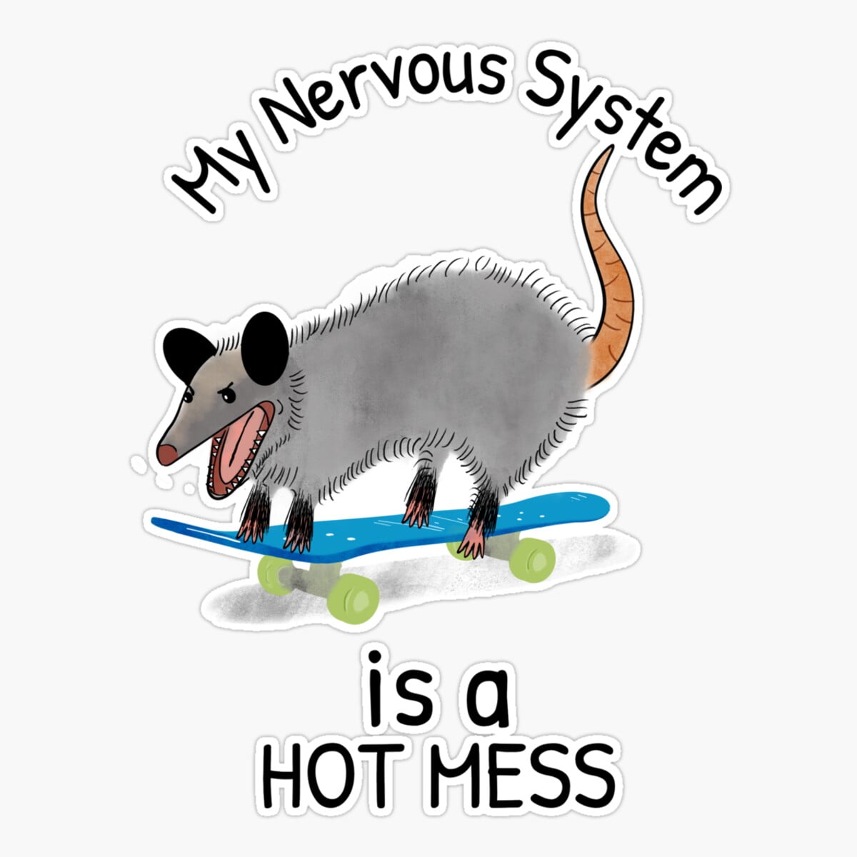 Maneki My Nervous System Is A Hot Mess Er, Phone Decal Water Bottle ...