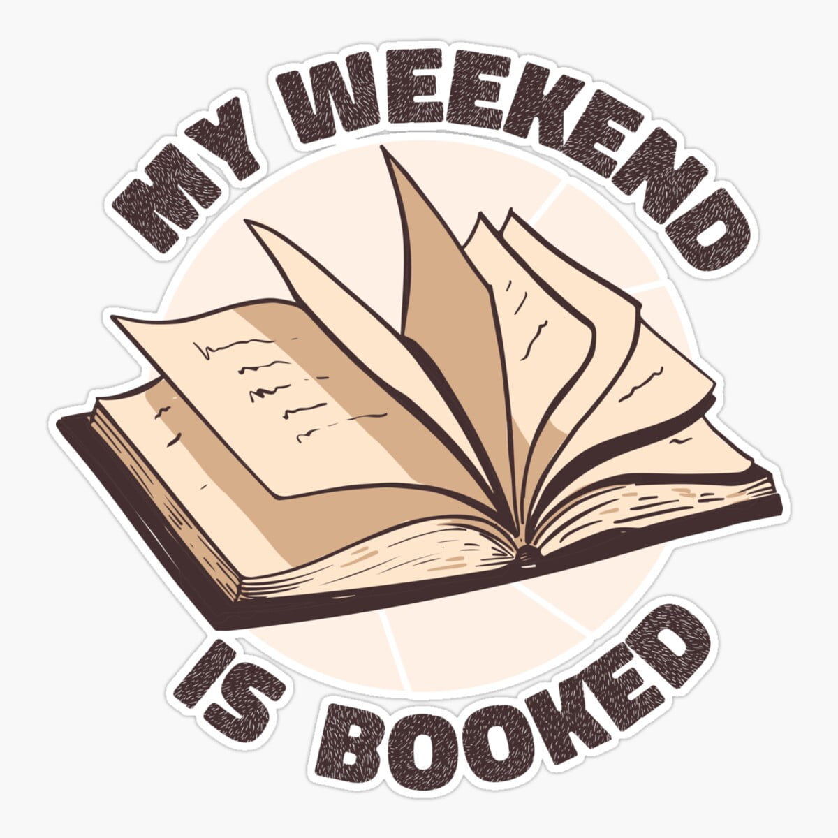 Maneki My Weekend Is Booked Reading Gits Sticker, Phone Decal Water ...