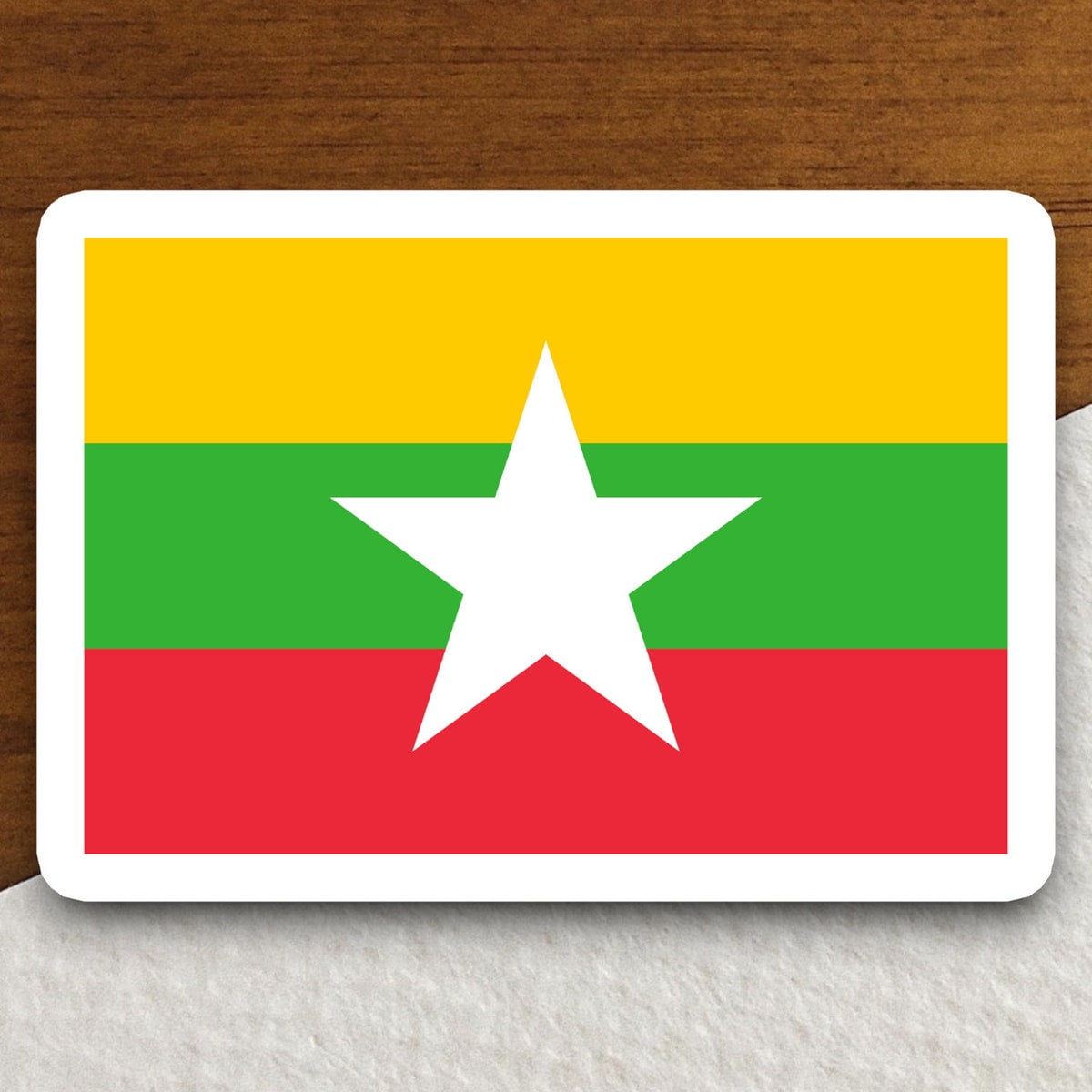 Maneki Myanmar Country Flag Sticker, International Country Sticker ...