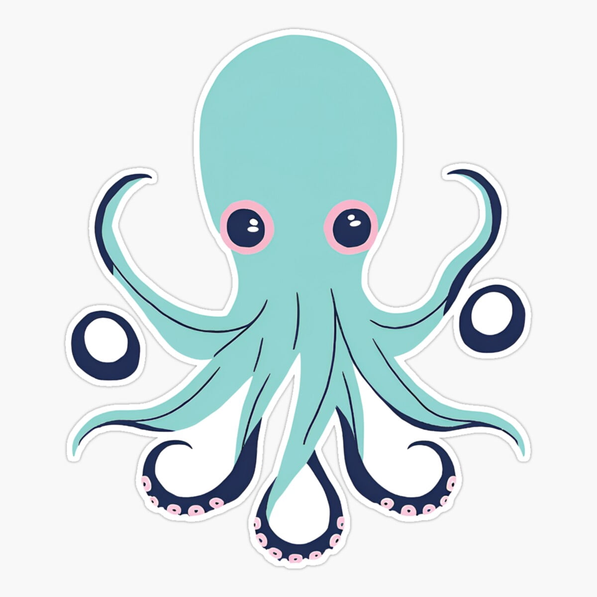 Maneki Mysterious Octopus | Intelligent Ocean Explorer Sticker, Phone ...