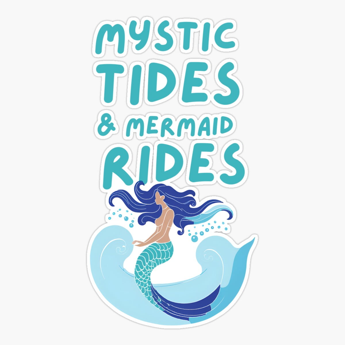 Maneki Mystic Tides & Mermaid Rides – Ocean Fantasy Vibes Sticker ...