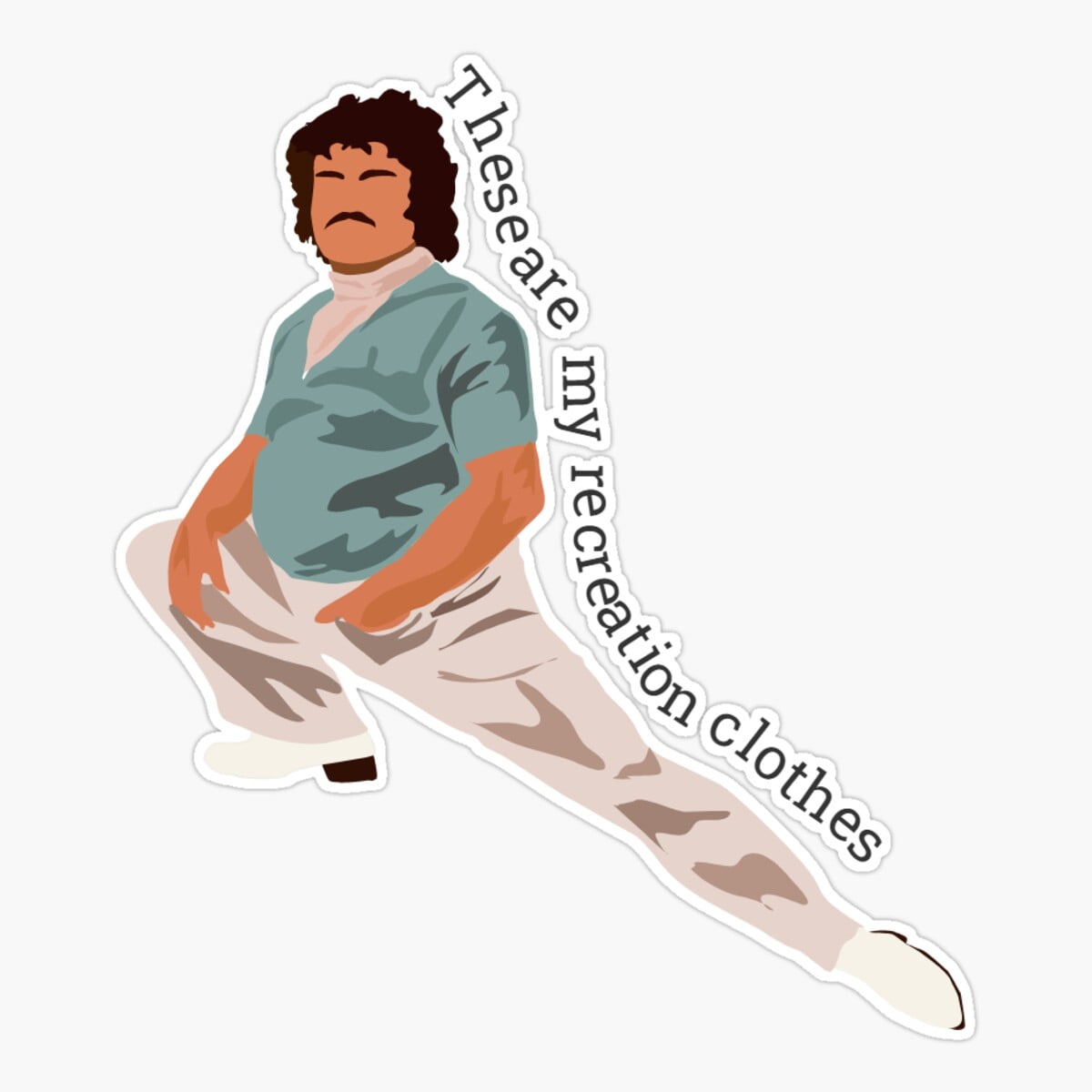Maneki Nacho Libre These Are My Recreation Clothes Sticker, Phone Decal ...