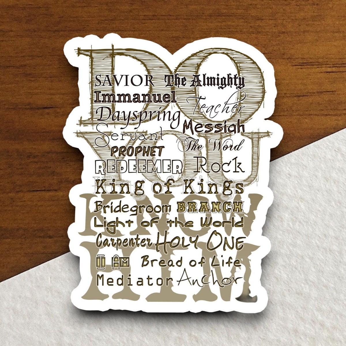 Maneki Names Of Christ Do You Know Him Sticker, Religious Sticker ...