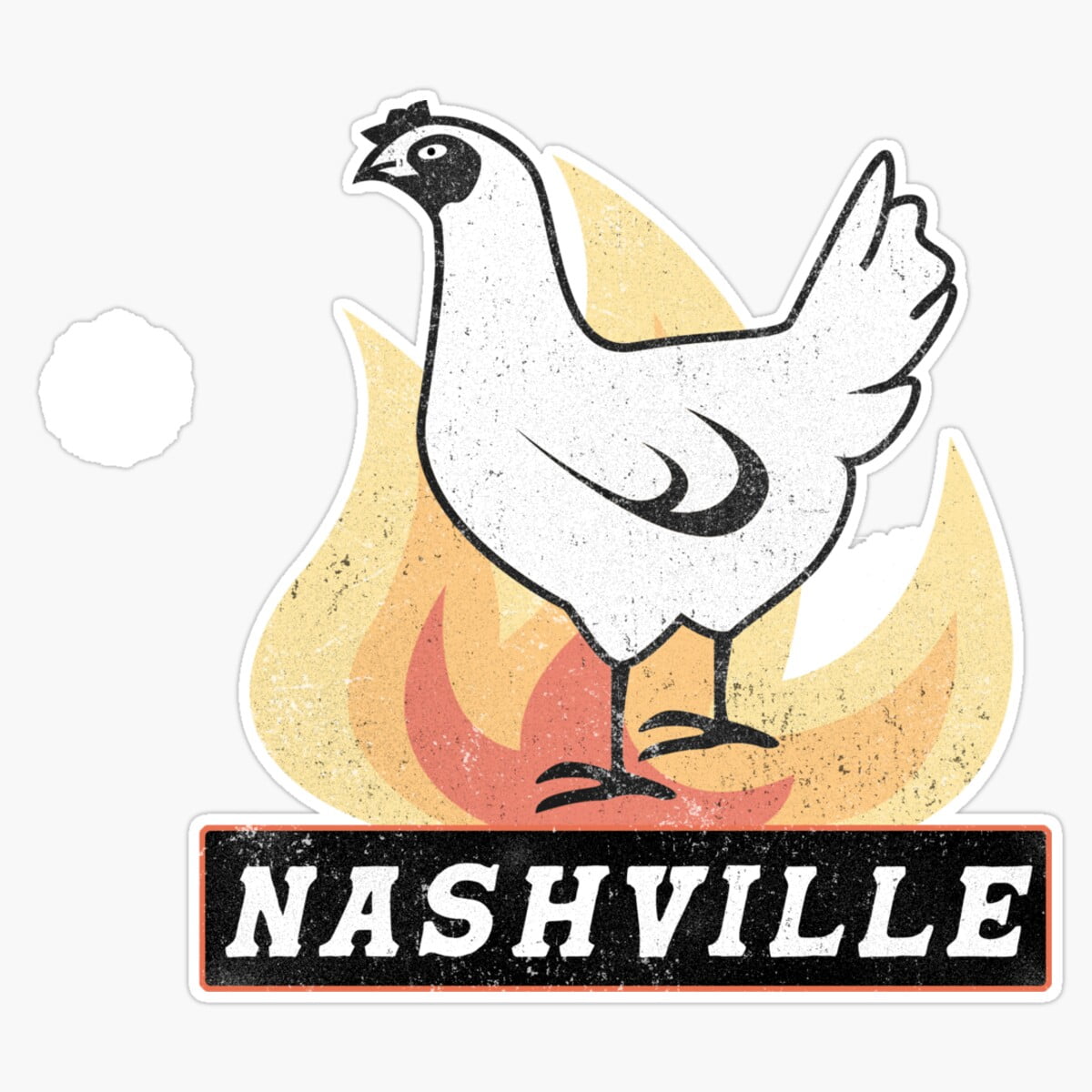 Maneki Nashville Hot Chicken Distressed Er, Phone Decal Water Bottle ...