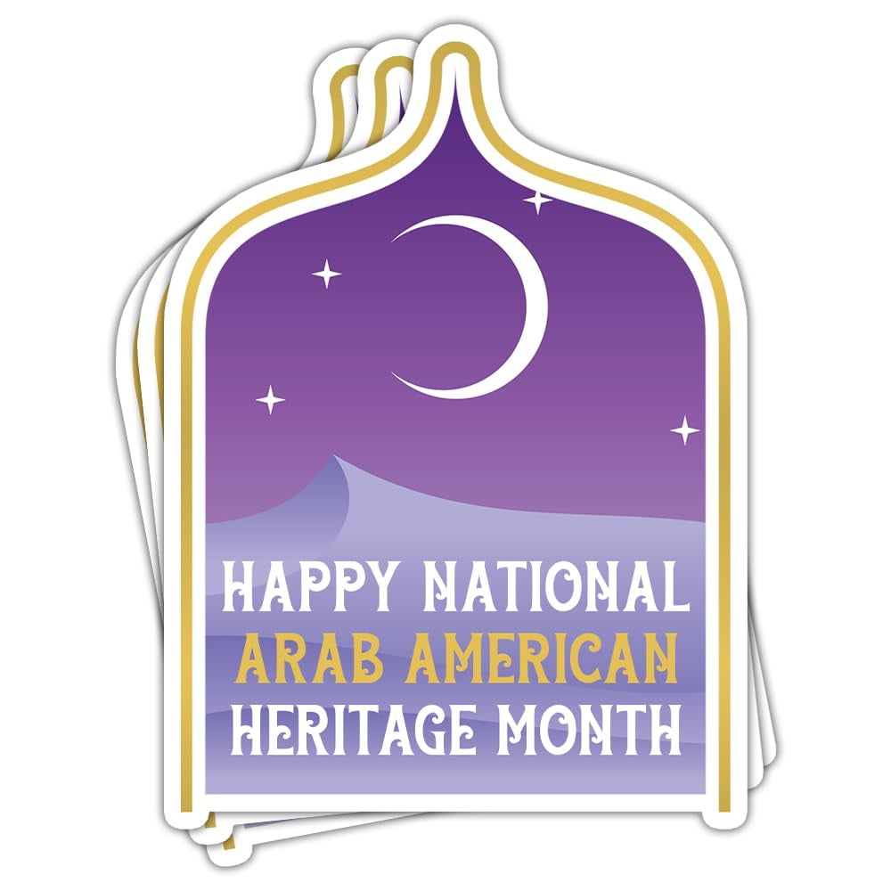 Maneki National Arab American Heritage Month Sticker, Proud Arab ...