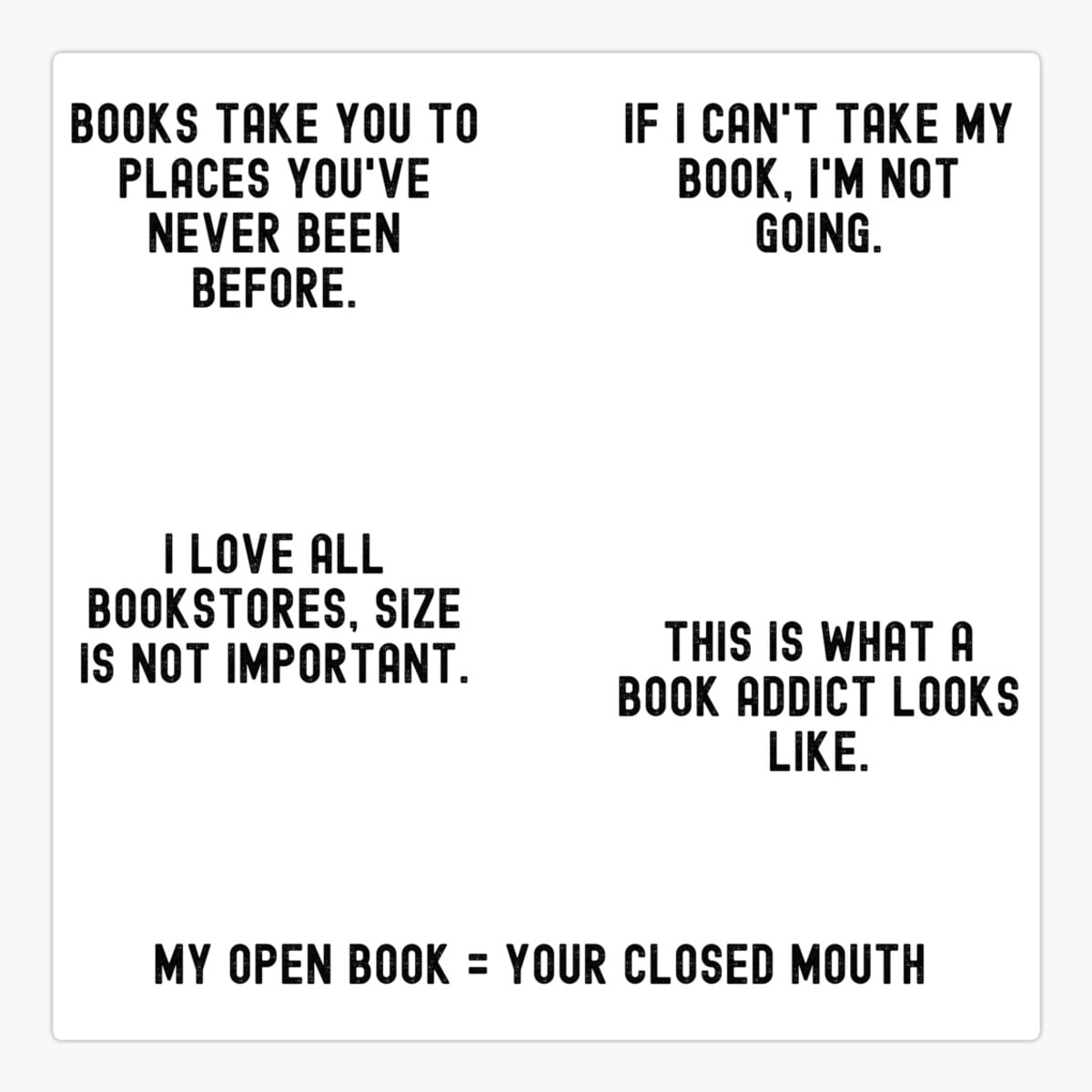 Maneki National Reading Day Pack O Book Lovers Quotes Sticker, Phone ...