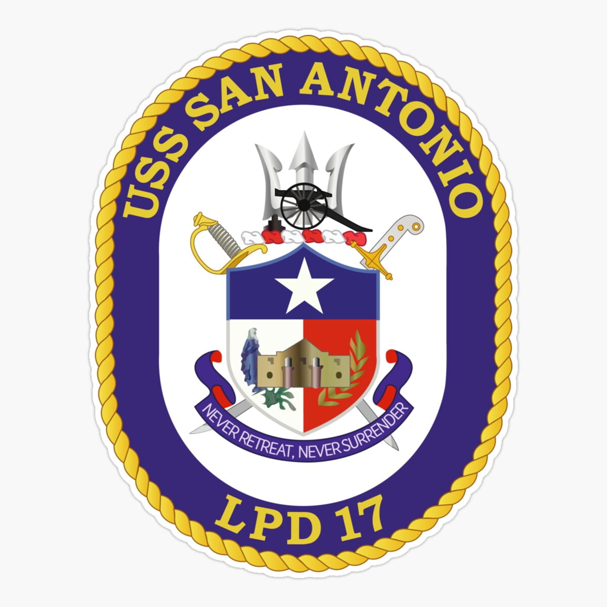 Maneki Navy - Uss San Antonio (Lpd 17) Wo Txt Er, Phone Decal Water ...