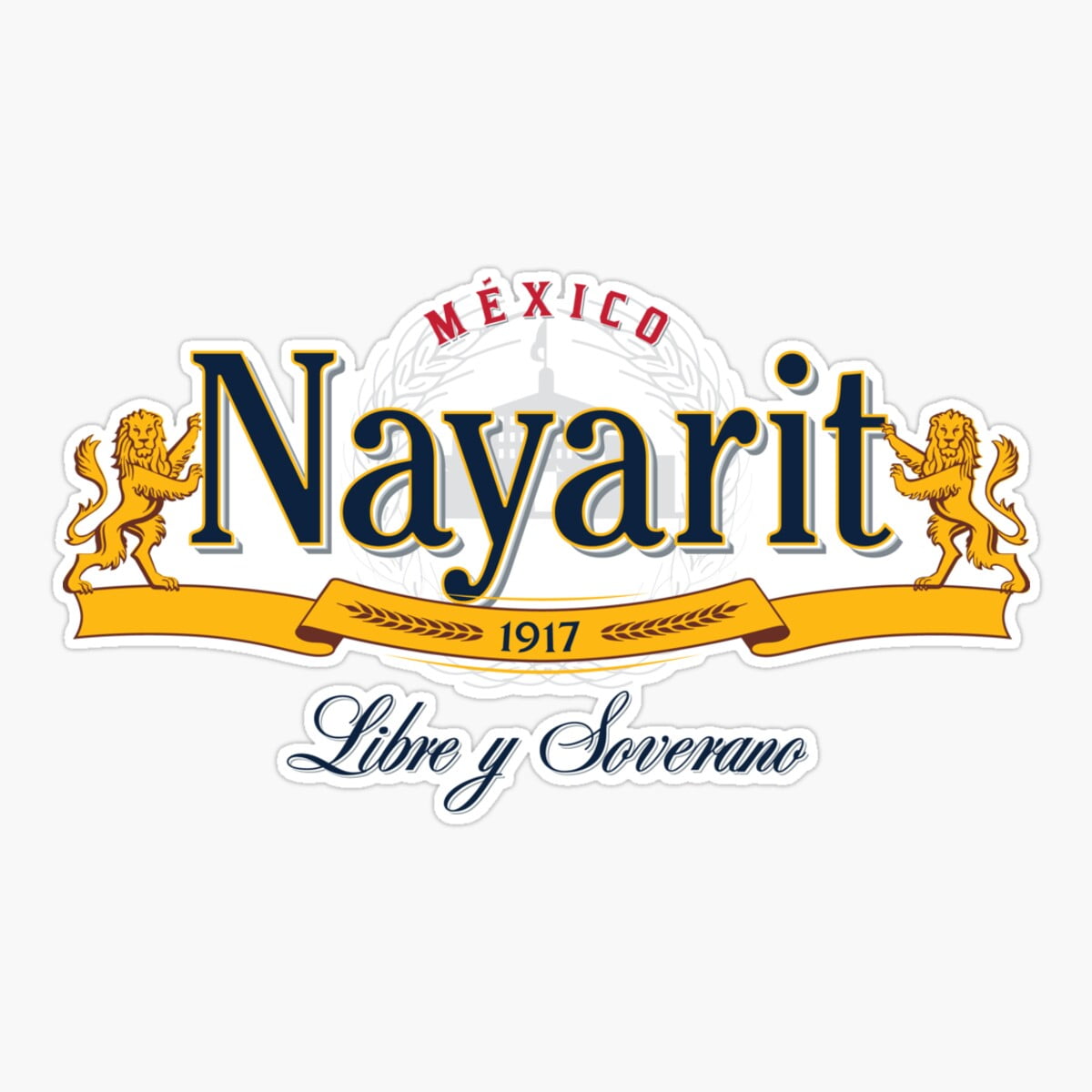 Maneki Nayarit Mexico Beer Style 1917 Vintage Retro Distressed Sticker ...