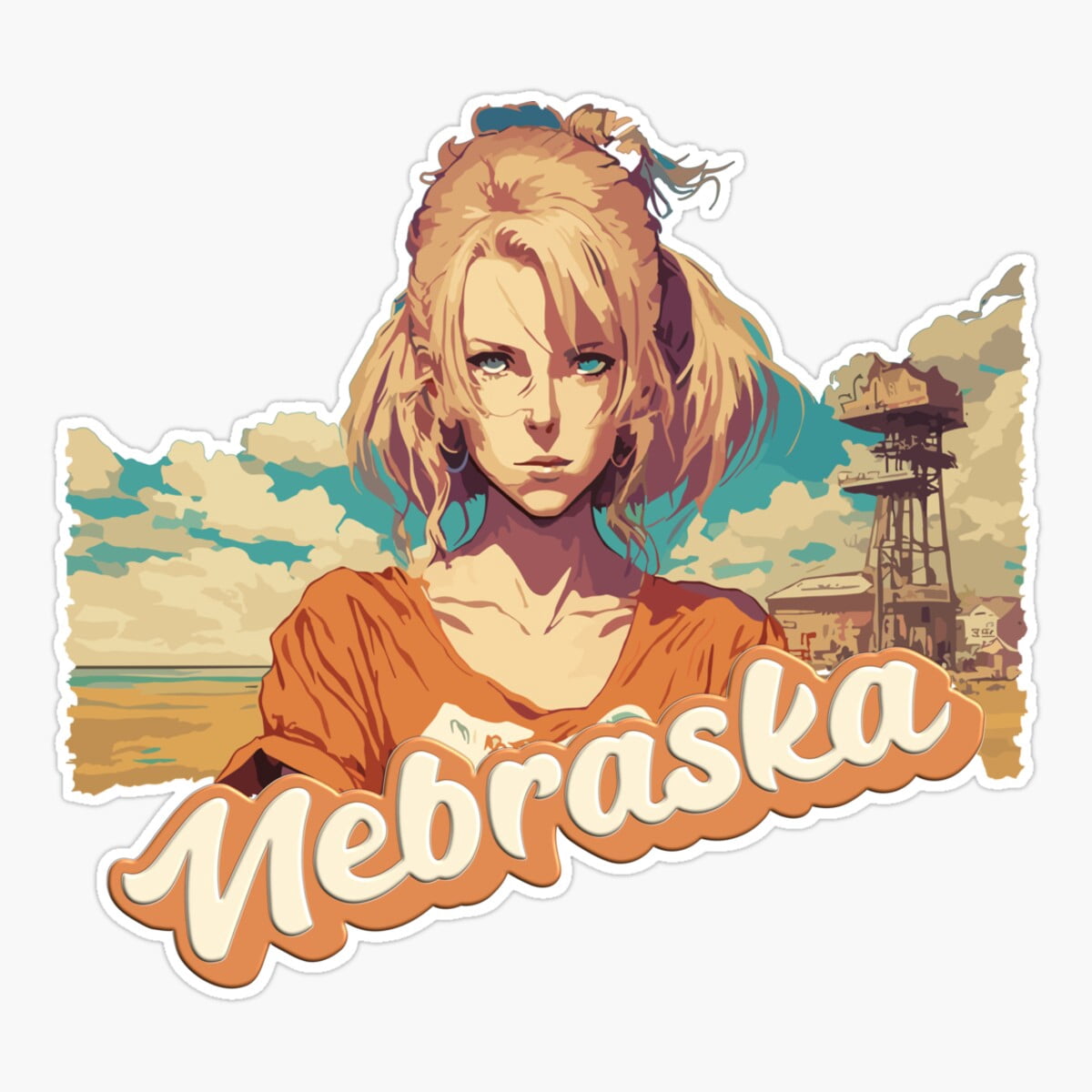 Maneki Nebraska: Plains Pioneer Sticker, Phone Decal Water Bottle ...
