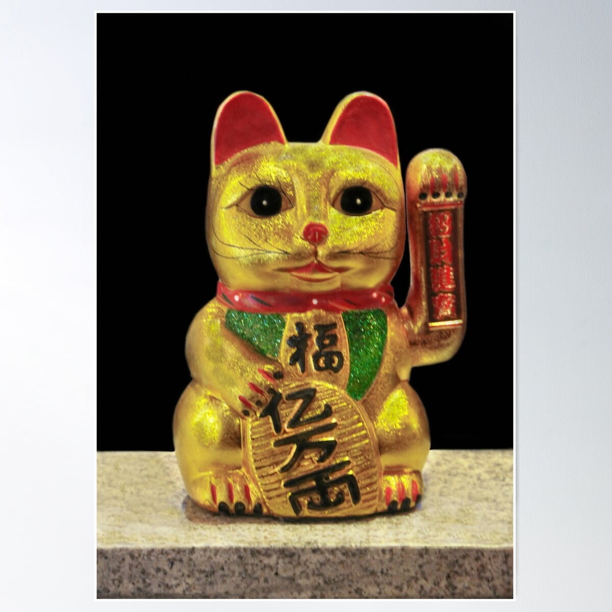 Maneki-Neko For Good Luck! ( Japan 1876) Poster Wall Art, Modern Wall ...