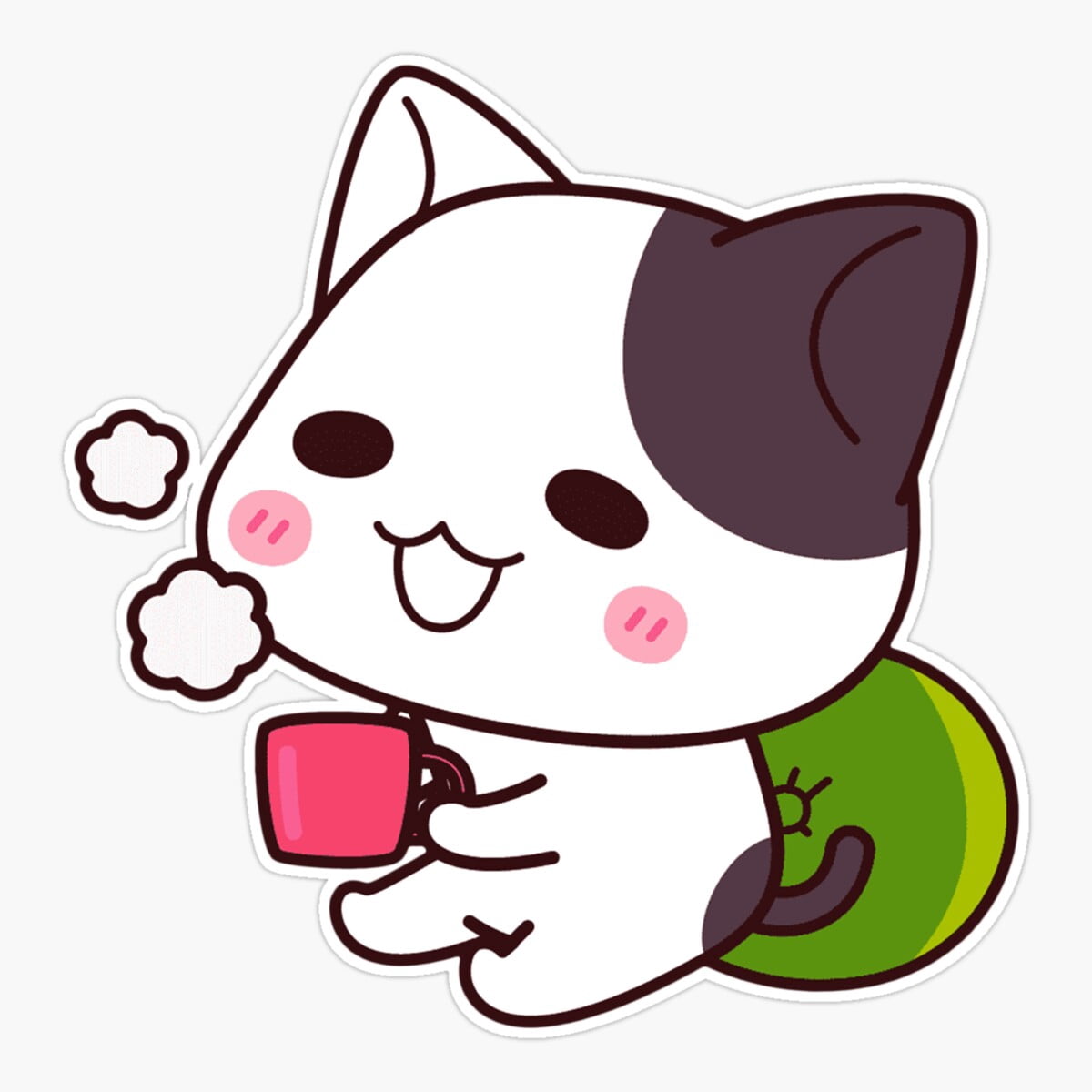 Maneki Neko Kawaii Sticker, Phone Decal Water Bottle Stickers Car ...