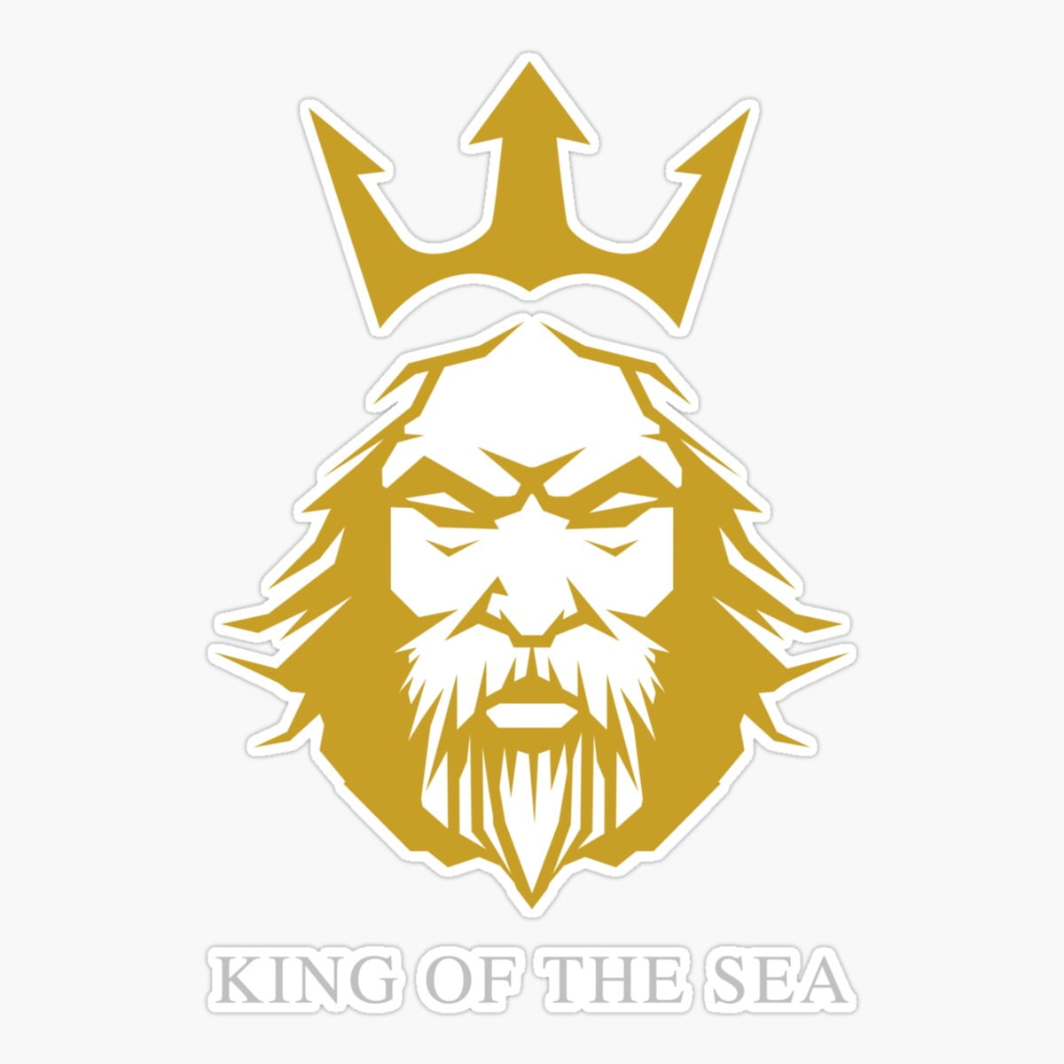 Maneki Neptune Poseidon / King O The Sea / Gold Er, Phone Decal Water ...