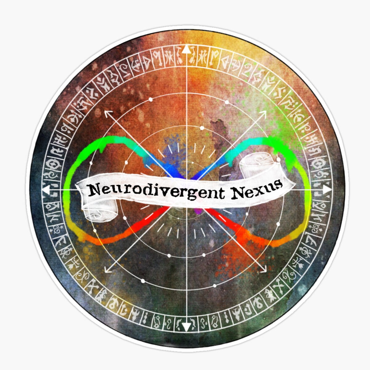 Maneki Neurodivergent Nexus Logo Er, Phone Decal Water Bottle Stickers ...