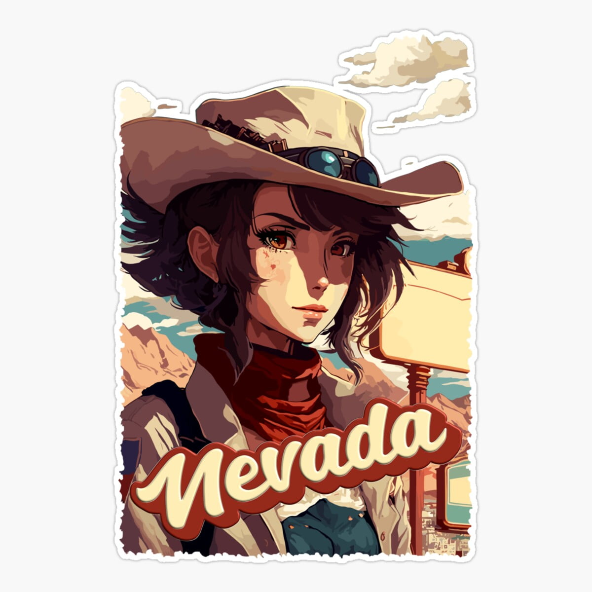 Maneki Nevada: Silver State Stargazer Sticker, Phone Decal Water Bottle ...