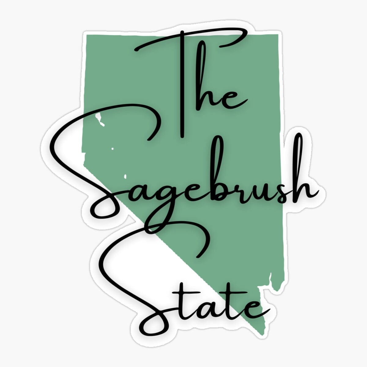 Maneki Nevada | The Sagebrush State | State Nicknames Series Sticker ...