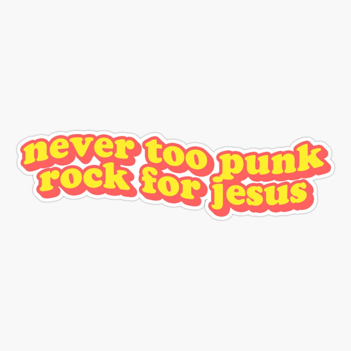 Maneki Never Too Punk Rock For Jesus Christian Sticker, Phone Decal ...