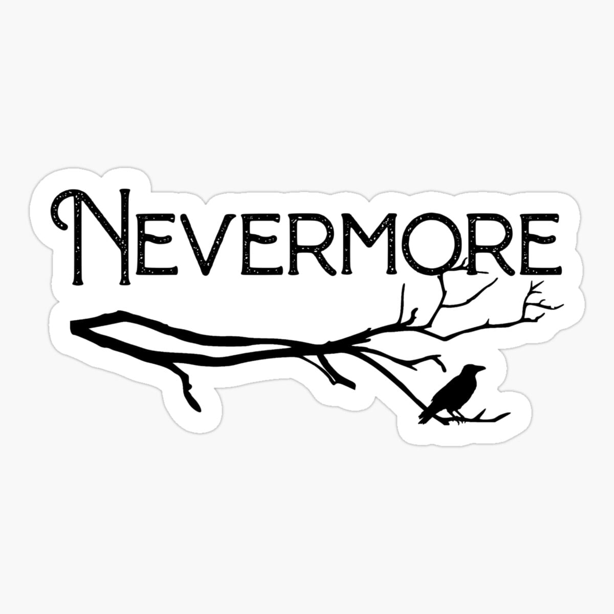 Maneki Nevermore Edgar Allan Poe Quoth The Raven Sticker, Phone Decal ...