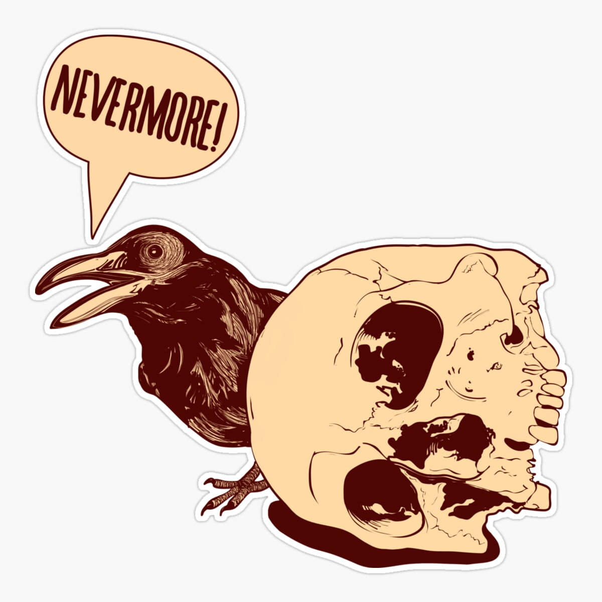 Maneki Nevermore Edpoe Er, Phone Decal Water Bottle Stickers Car Decals ...