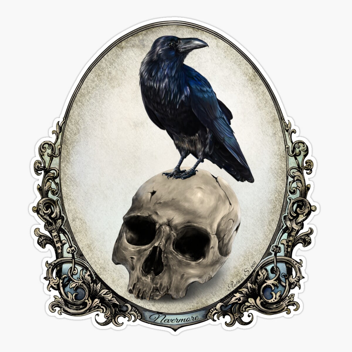 Maneki Nevermore Er, Phone Decal Water Bottle Stickers Car Decals ...