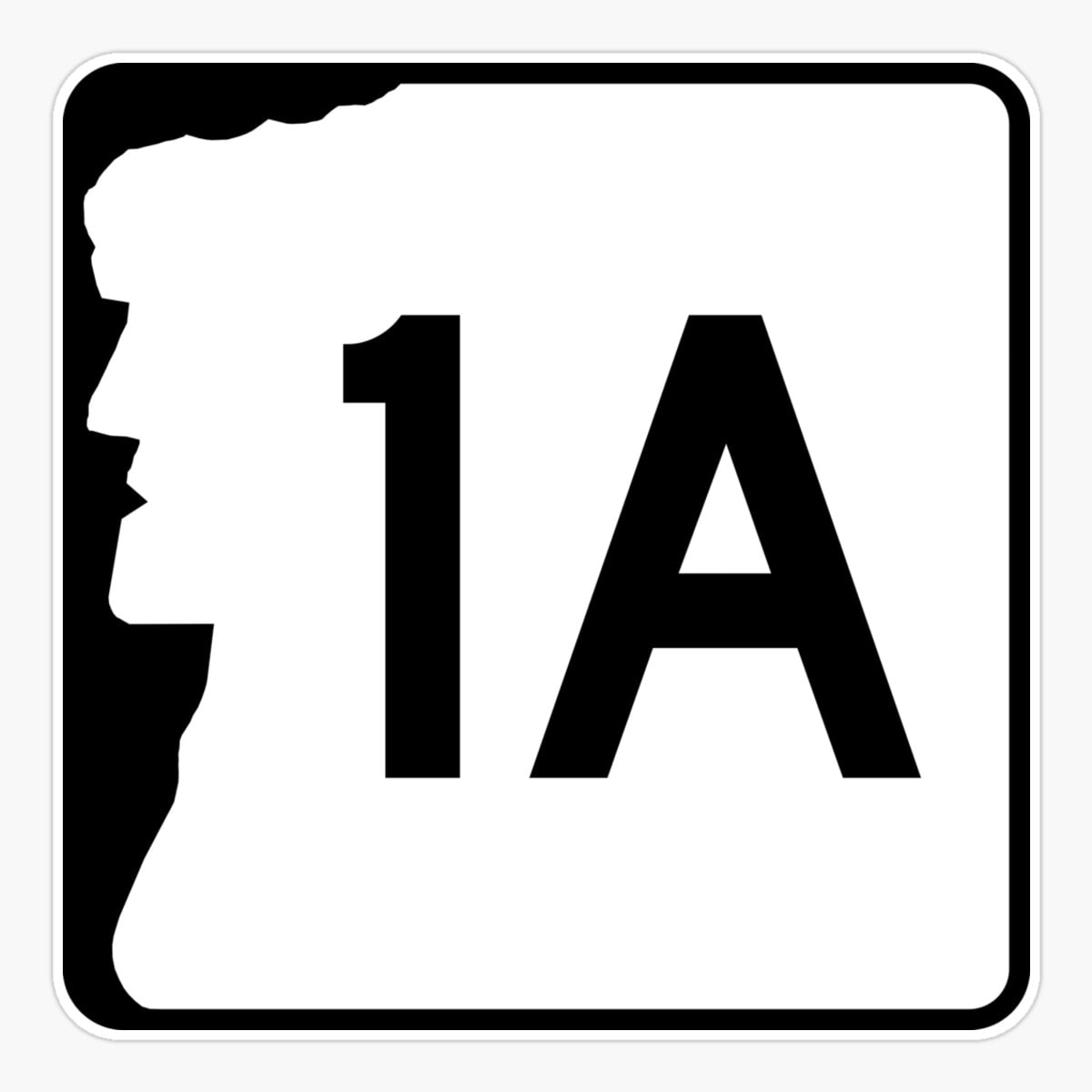 Maneki New Hampshire Nh 1A | United States Highway Shield Sign Sticker ...