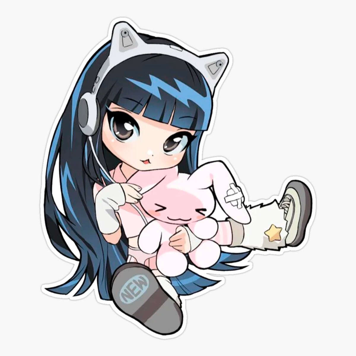 Maneki New Jeans Danielle Chibi Anime Drawing Sticker, Phone Decal ...