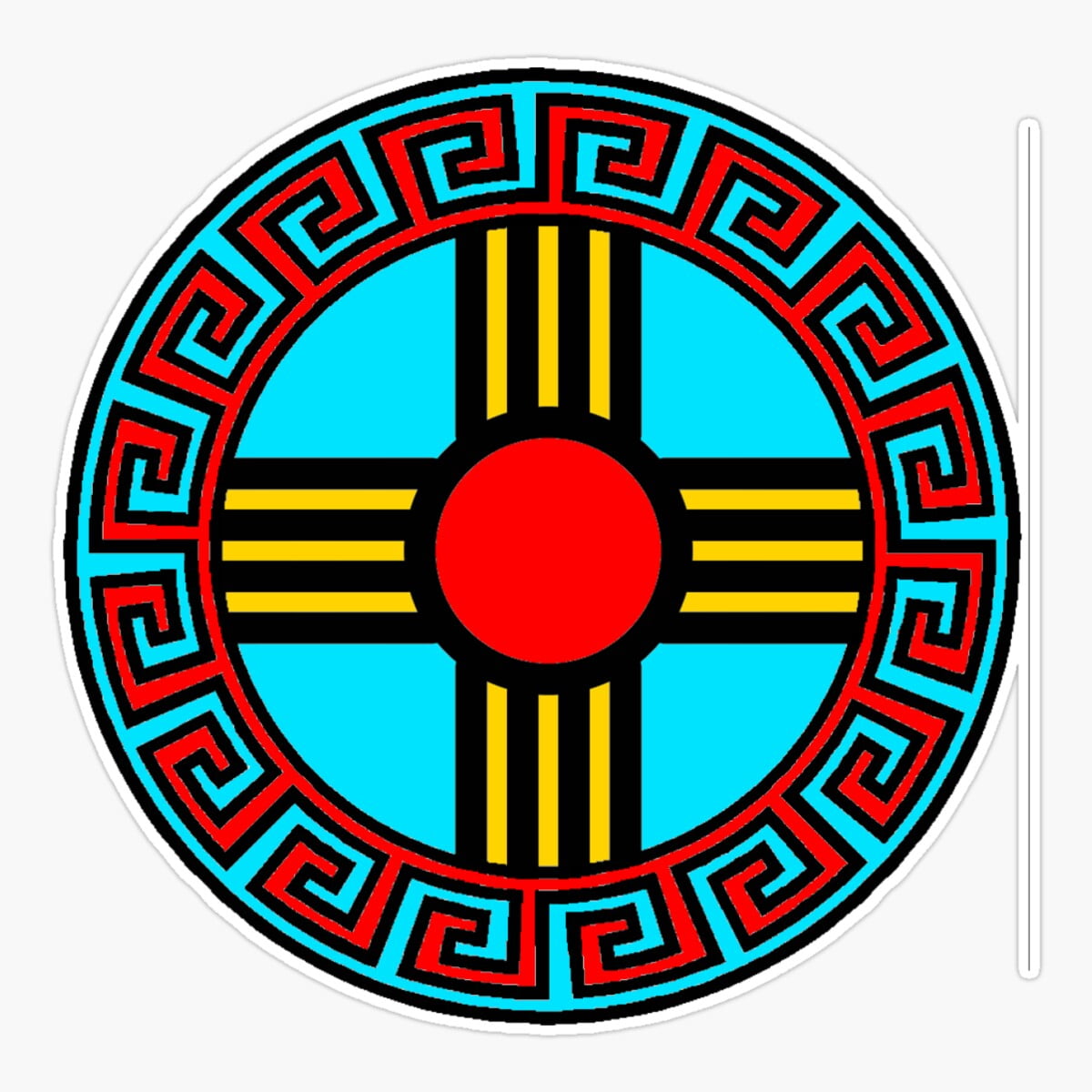 Maneki New Mexican Zia Symbol Sticker, Phone Decal Water Bottle ...