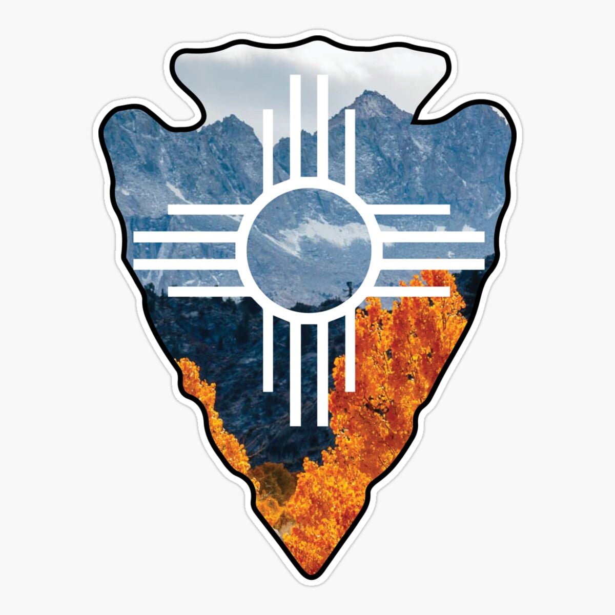 Maneki New Mexico Arrowhead Realistic Sticker, Phone Decal Water Bottle ...