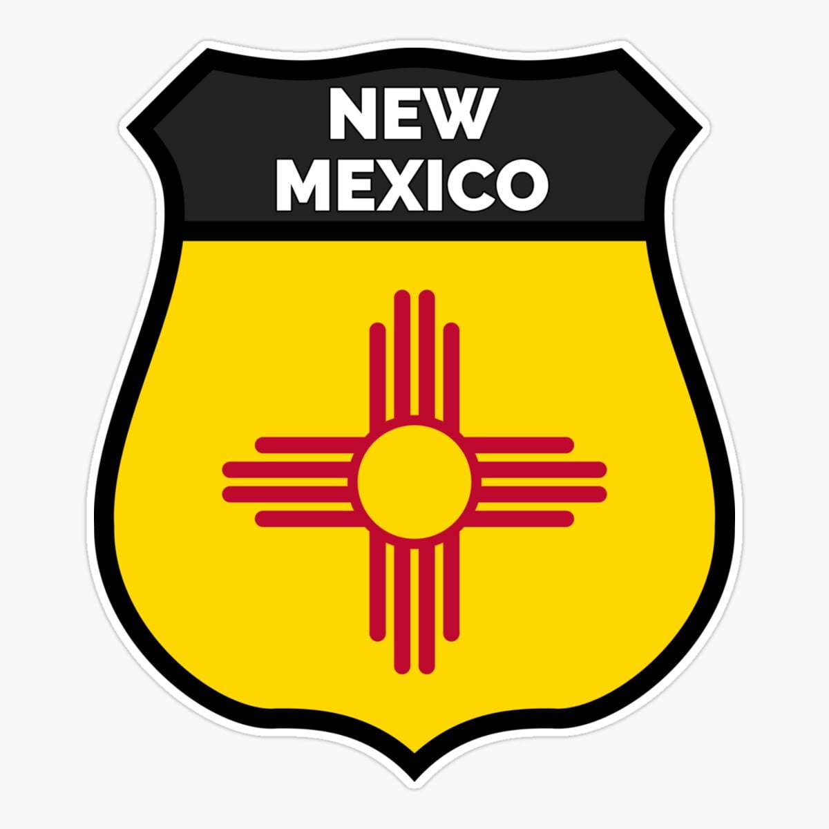 Maneki New Mexico Badge Iv Sticker, Phone Decal Water Bottle Stickers ...