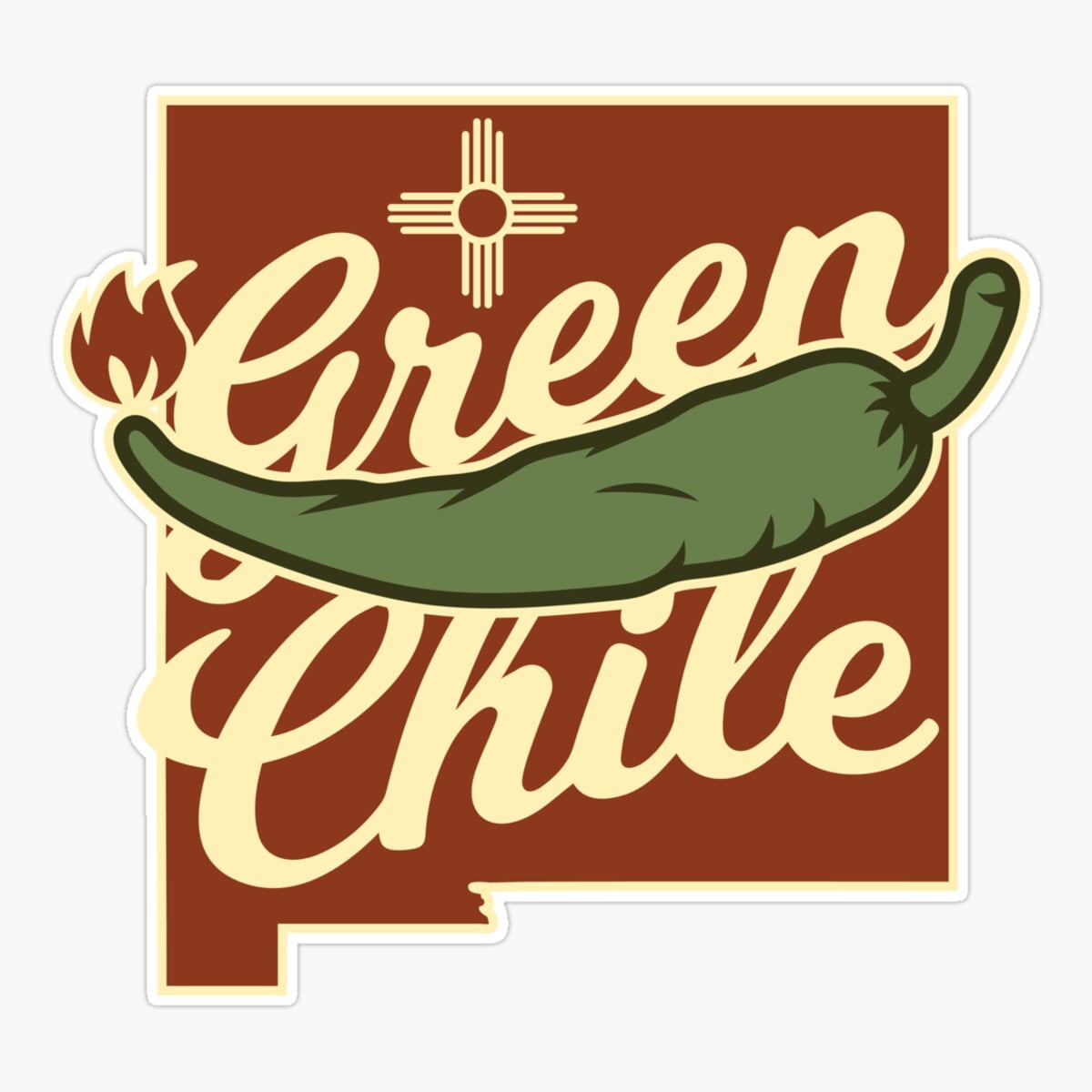 Maneki New Mexico Green Chile Sticker, Phone Decal Water Bottle ...