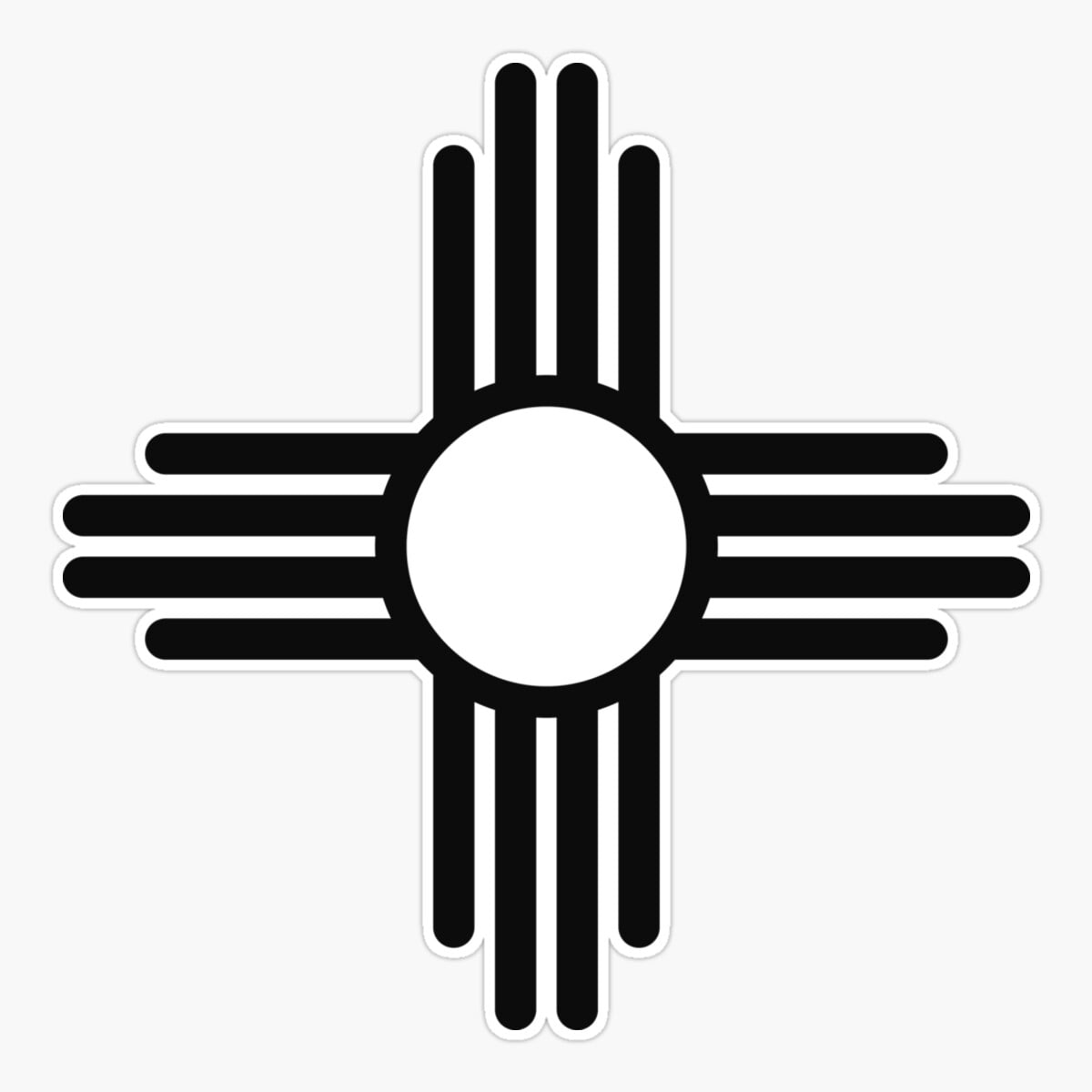 Maneki New Mexico Lag · Black Symbol Sticker, Phone Decal Water Bottle ...