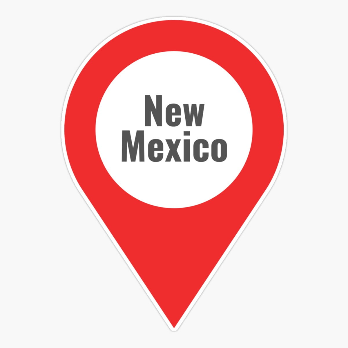 Maneki New Mexico - Location Tag (Pink) Sticker, Phone Decal Water ...