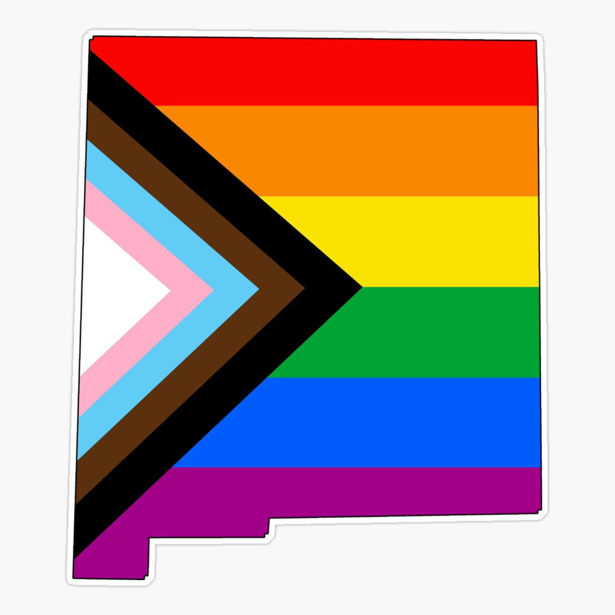 Maneki New Mexico Progress Pride Sticker, Phone Decal Water Bottle Stickers Car Decals, Funny ...