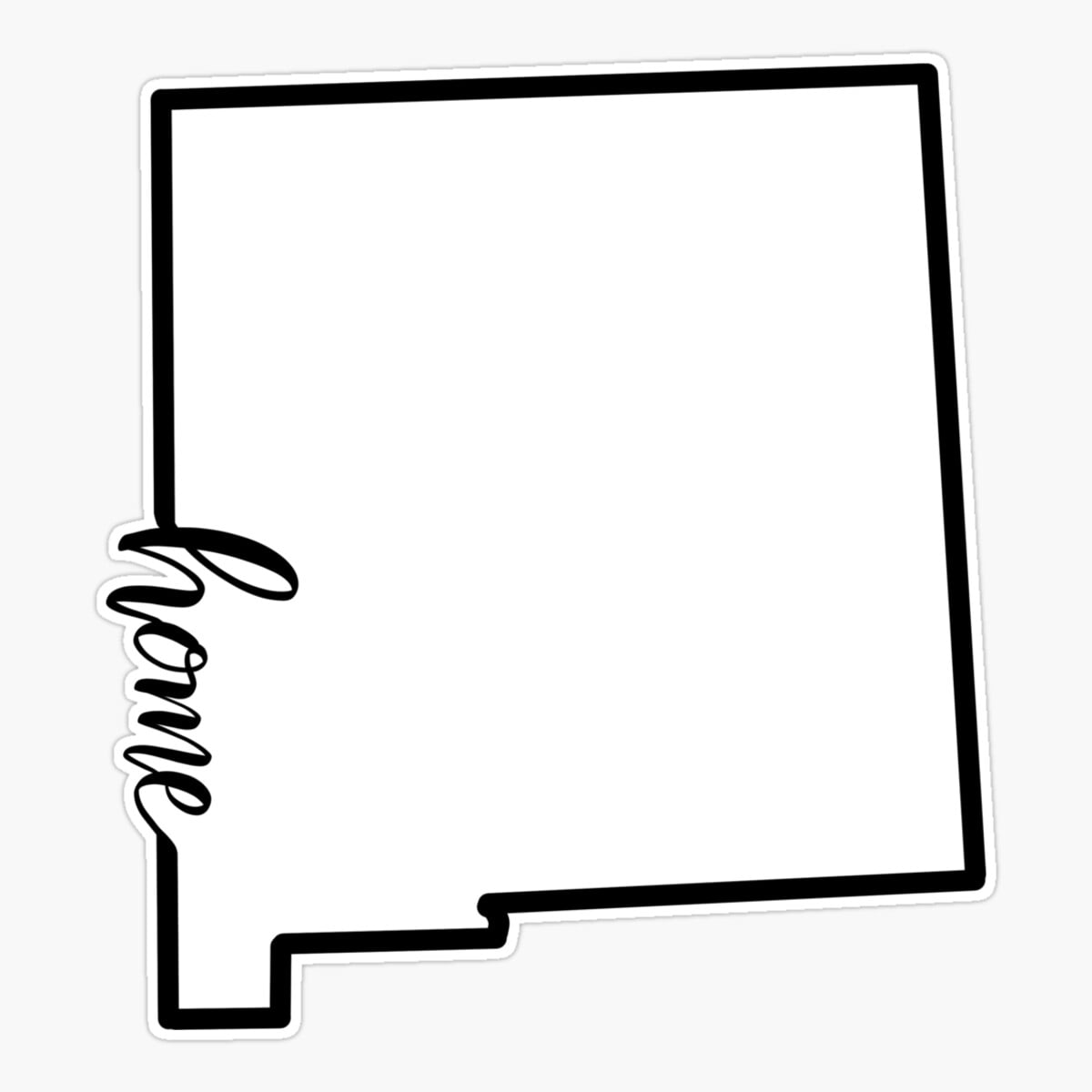Maneki New Mexico State Outline Sticker, Phone Decal Water Bottle ...