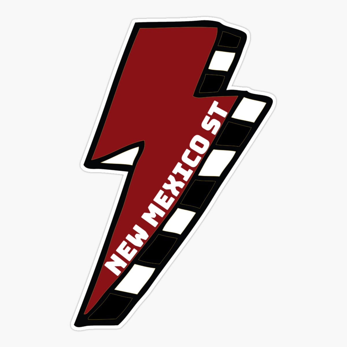 Maneki New Mexico State University Lightning Bolt Sticker, Phone Decal ...