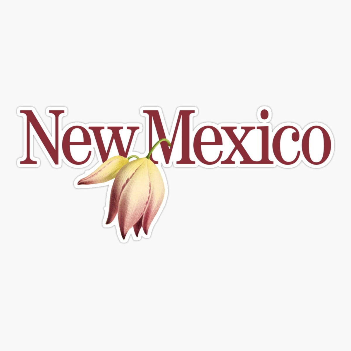 Maneki New Mexico Yucca State Lower | New Mexico State Gits Sticker ...