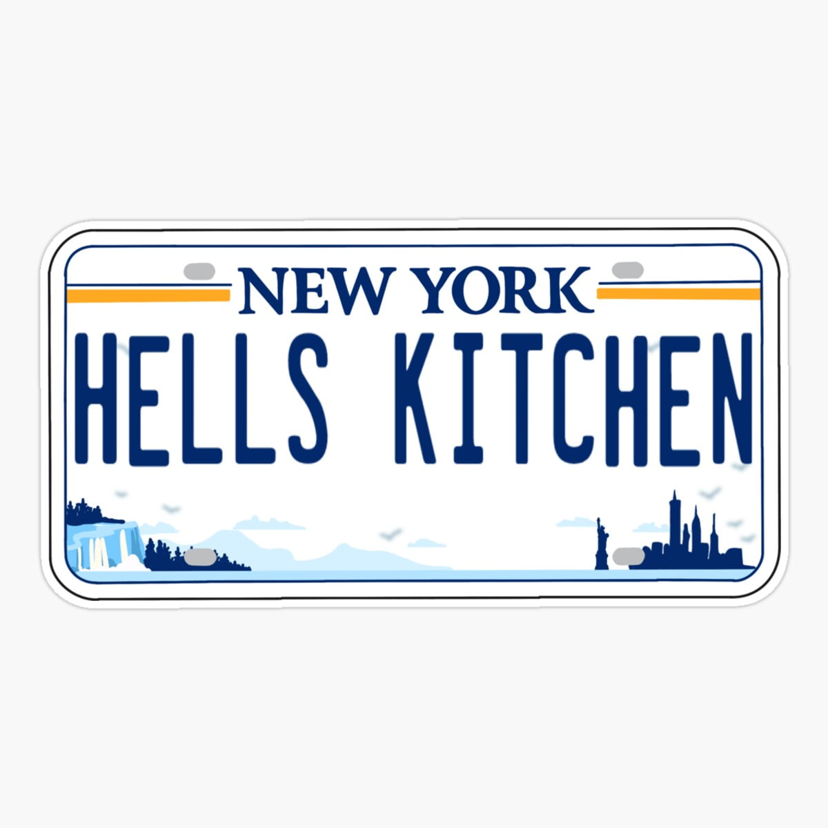 Maneki New York Hells Kitchen: License Plate Sticker, Phone Decal Water ...