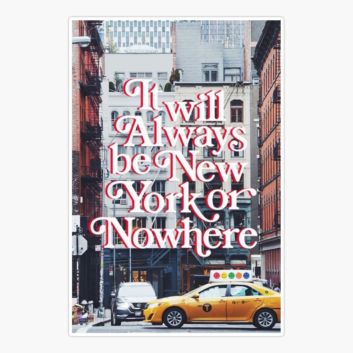 Maneki New York Or No Where Sticker, Phone Decal Water Bottle Stickers ...