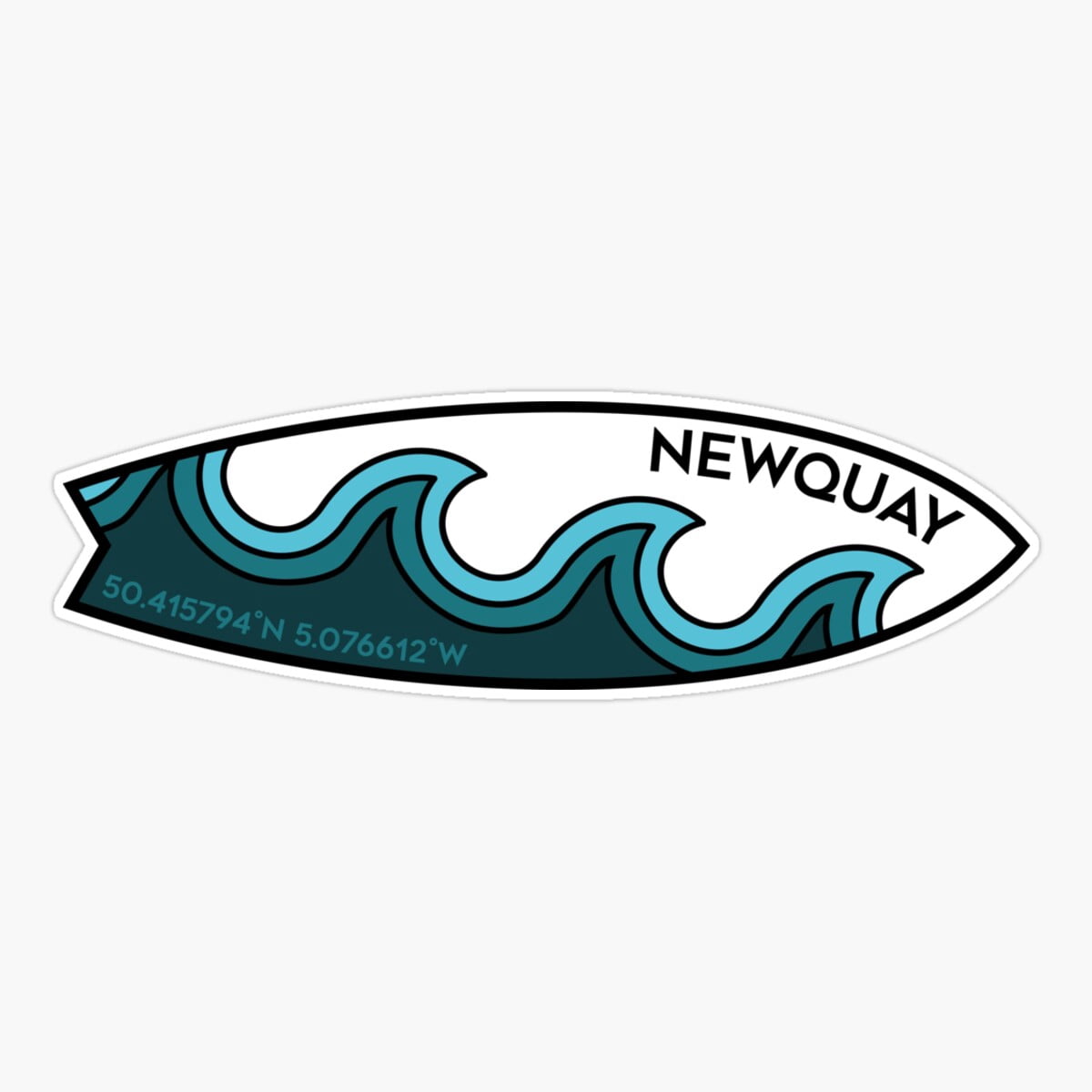 Maneki Newquay Sticker, Phone Decal Water Bottle Stickers Car Decals ...