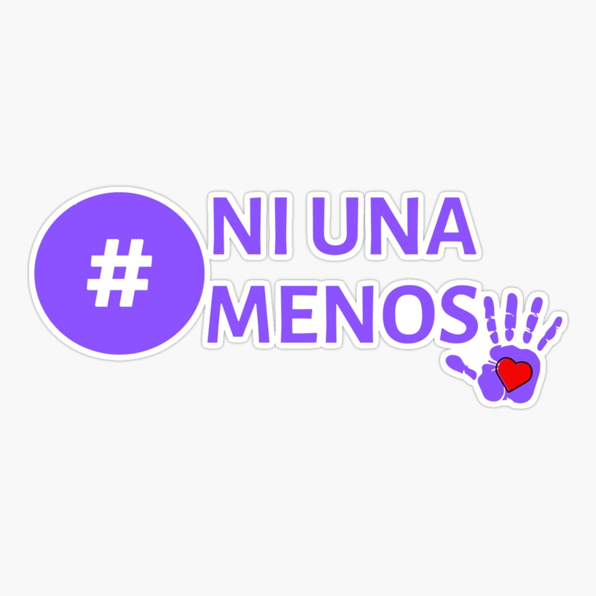 Maneki Ni Una Menos - No More Violence Against Women Sticker, Phone ...
