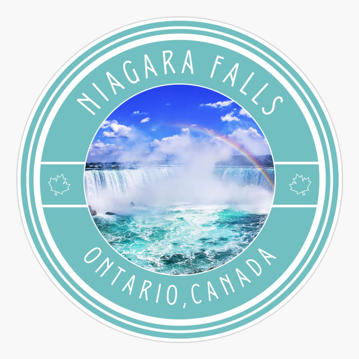 Maneki Niagara Falls Ontario Canada Design Sticker, Phone Decal Water ...