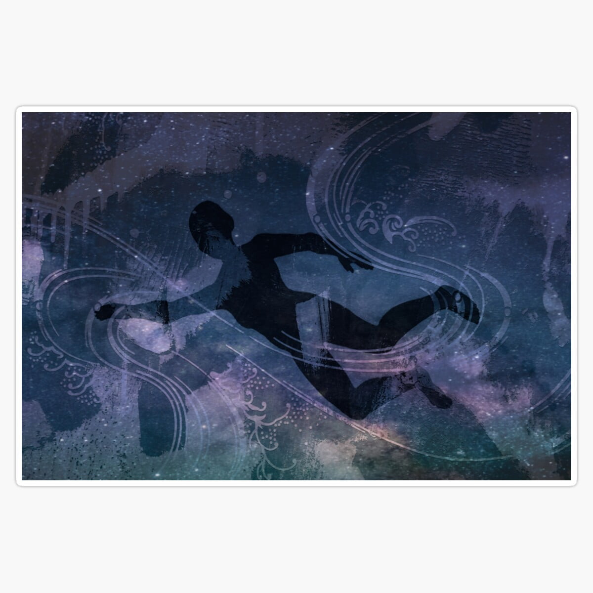 Maneki Night Swimmer Open Water Swimming Art Jenny Meehan Er, Phone ...