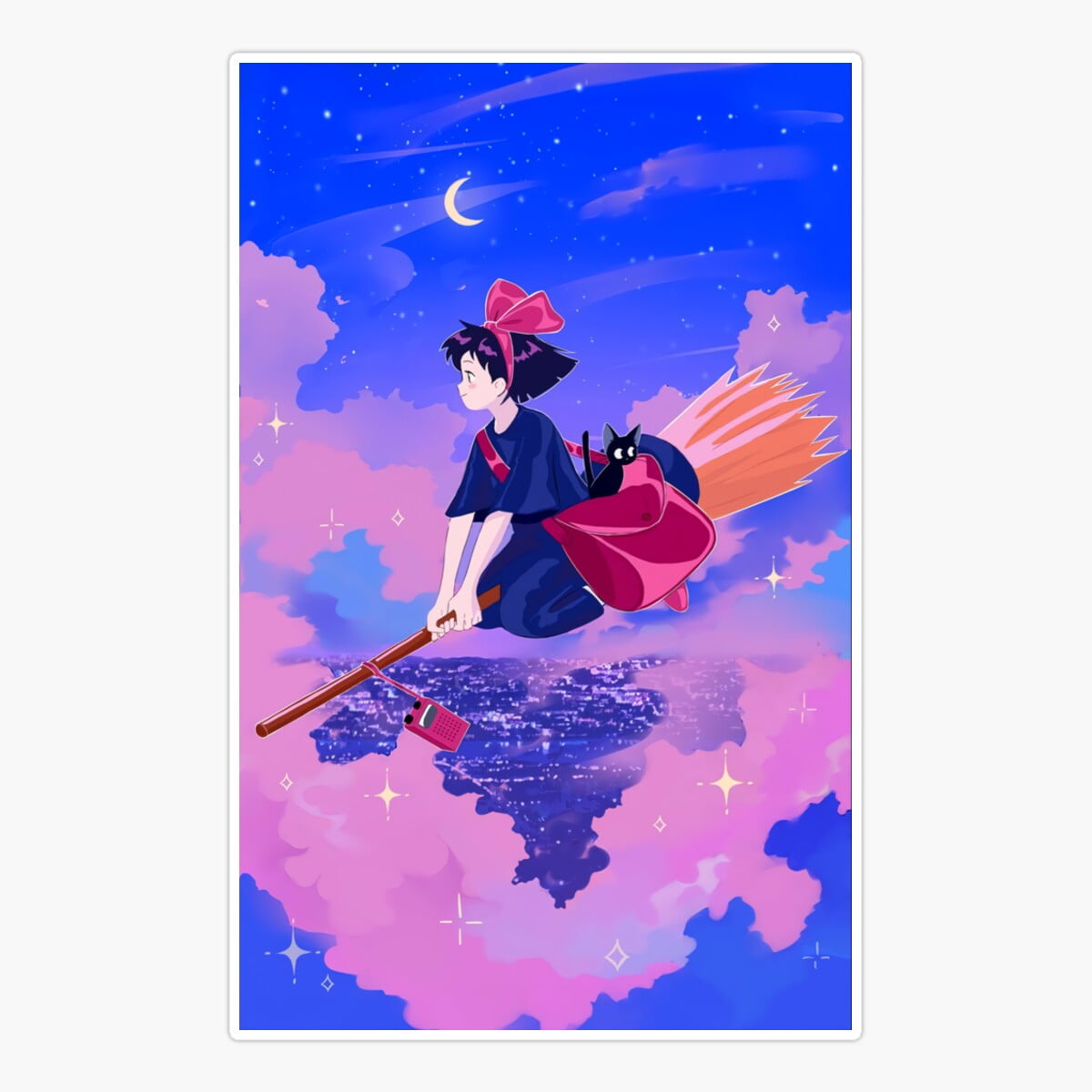 Maneki Nights Cute Kawaii Art Girl Kiki'S Go -%[Ghiblis]%- Flying Away ...